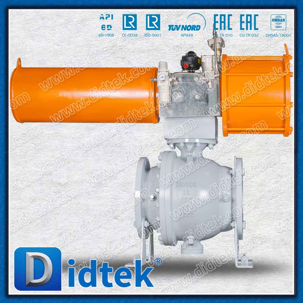 Pneumatic Actuator Low Torque Trunnion Ball Valve - Didtek Valve (TRBV ...